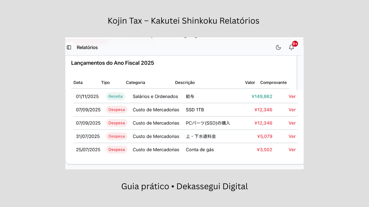 Kakutei Shinkoku Japão: Organize Receitas e Despesas com o Kojin Tax ...